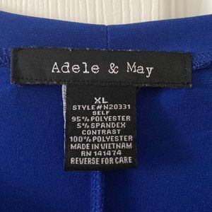 Adele & May | Tops | Royal Blue Blouse With Sheer Sleeves | Poshmark
